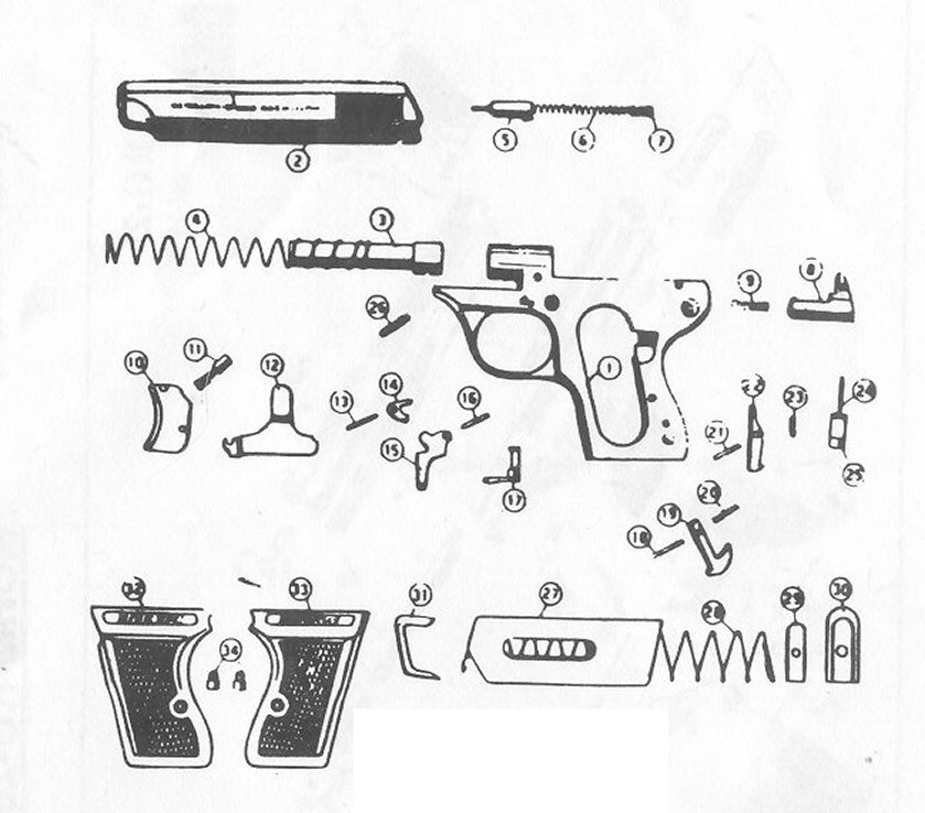Rigarmi Gun Parts. Italian Pistol Gun Parts. Rigarmi Pistol parts ...